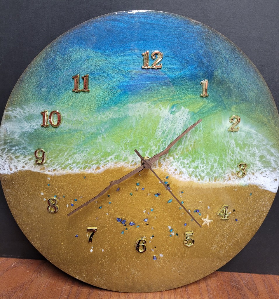 Resin Clocks – Sea Screens and Sea Glass Art