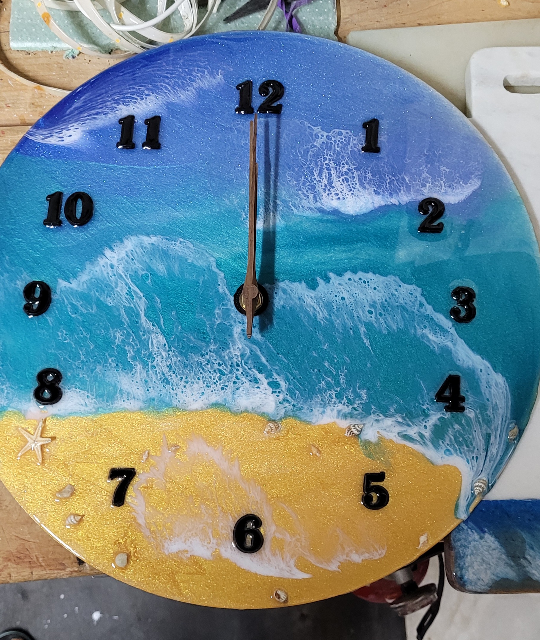 Resin Clocks – Sea Screens and Sea Glass Art