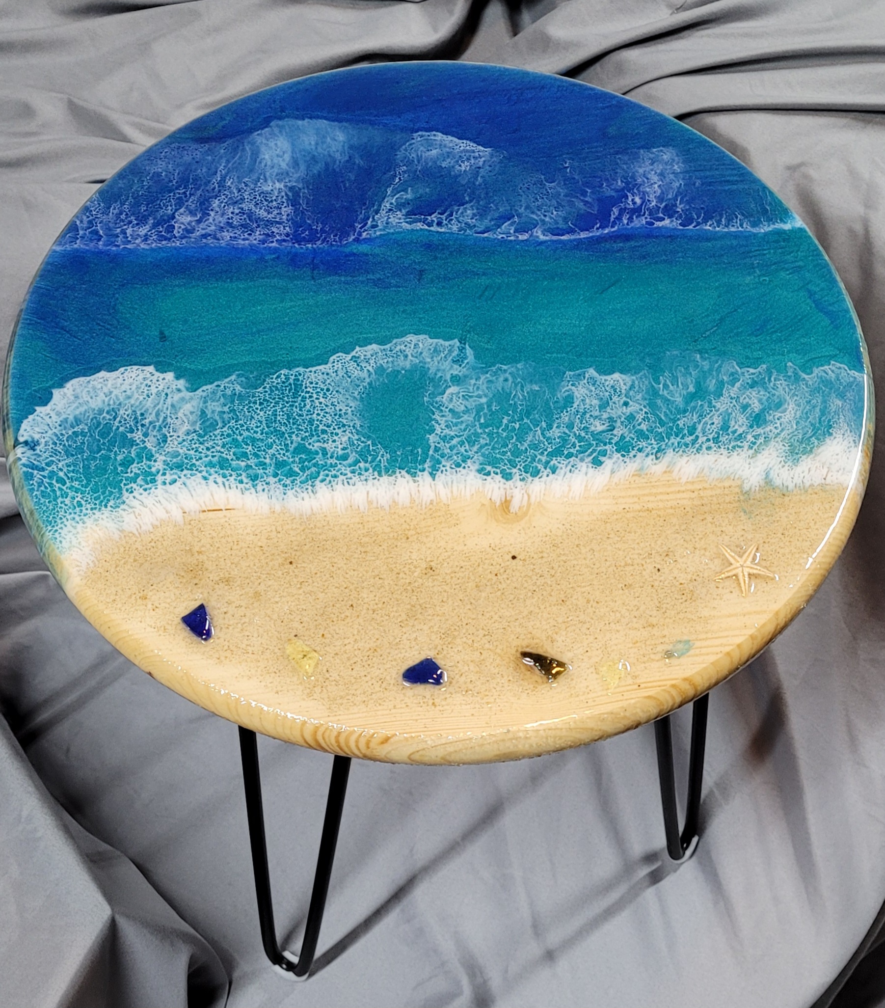 Epoxy Resin Tables – Sea Screens and Sea Glass Art