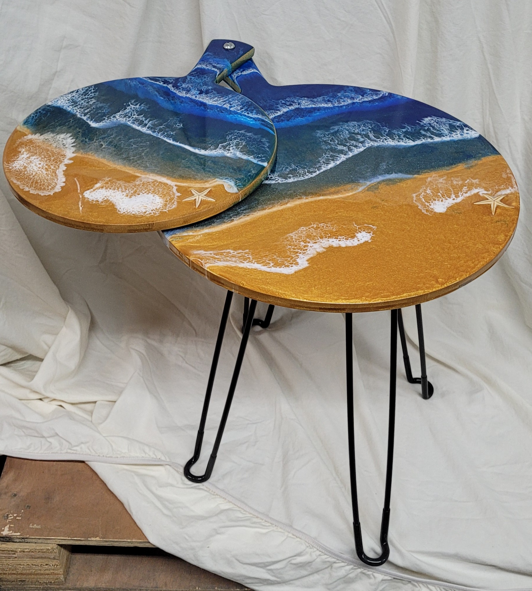 Epoxy Resin Tables – Sea Screens and Sea Glass Art