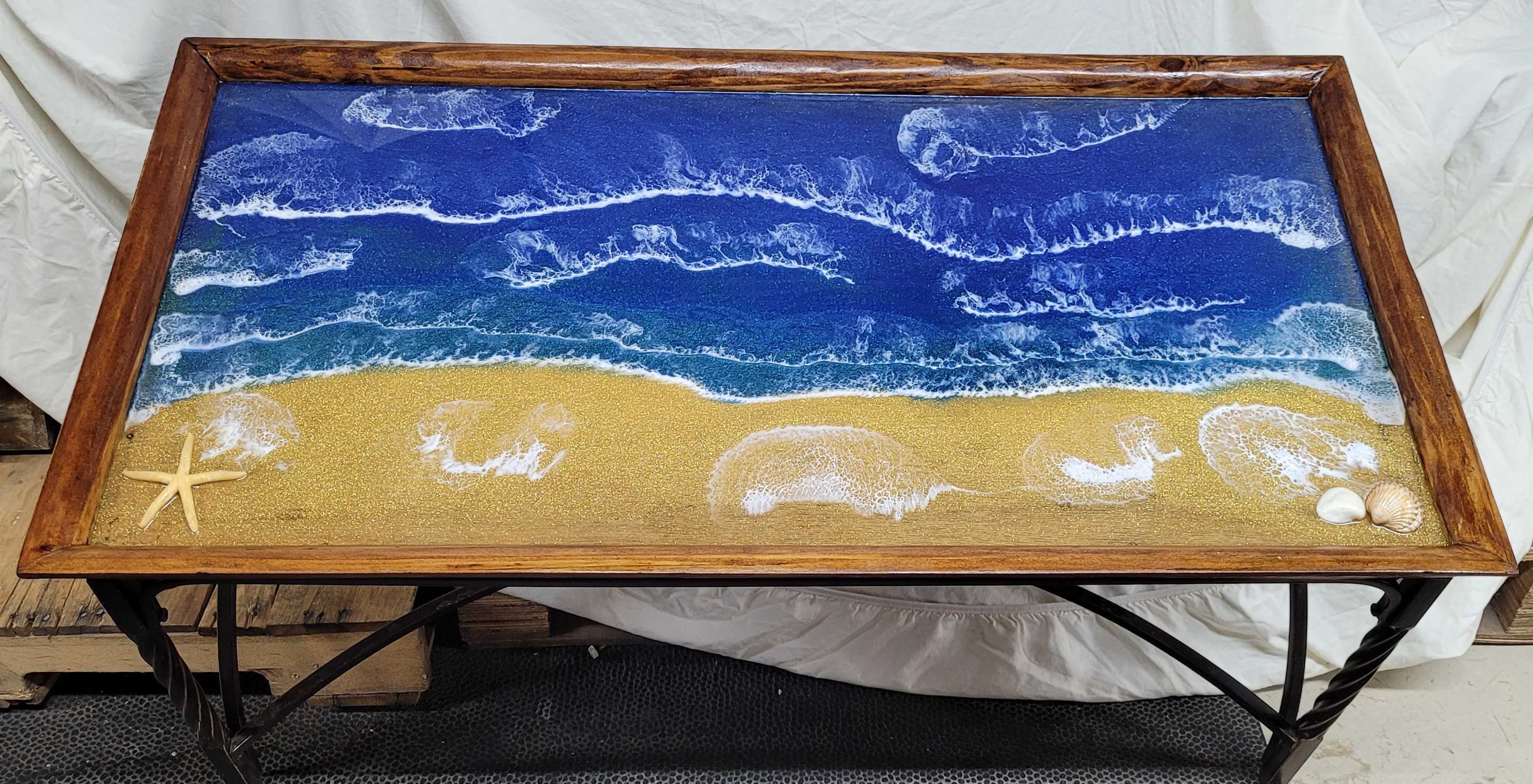 Epoxy Resin Tables – Sea Screens and Sea Glass Art